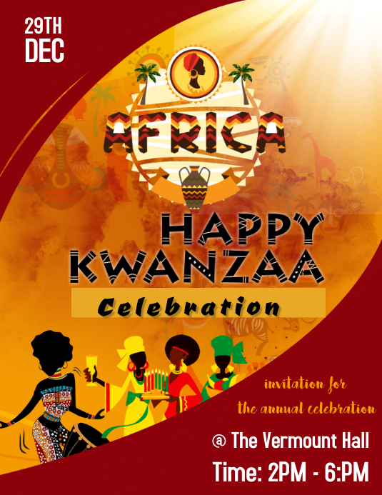 Kwanzaa celebration poster flyer design Template | PosterMyWall