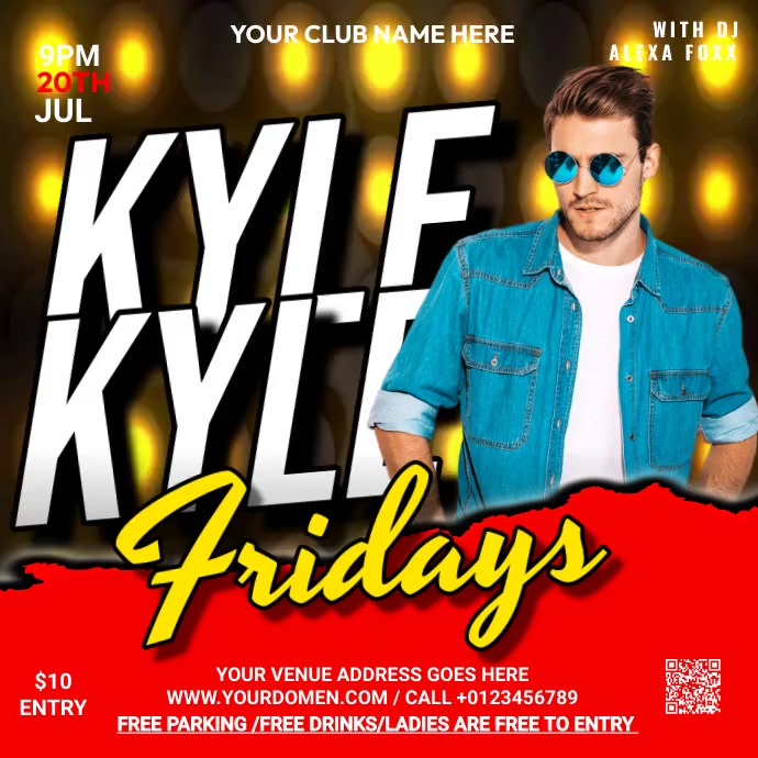 Modèle KYLE FRIDAYS | PosterMyWall