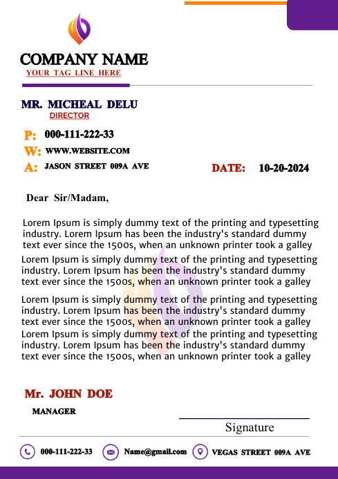 l Letterhead A4 Template | PosterMyWall