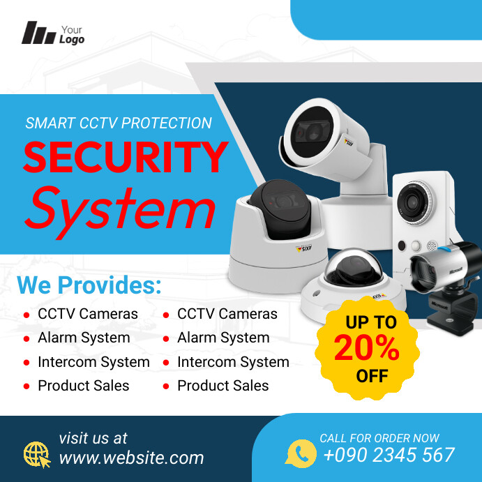 l Security Camera Instagram Post Templat | PosterMyWall