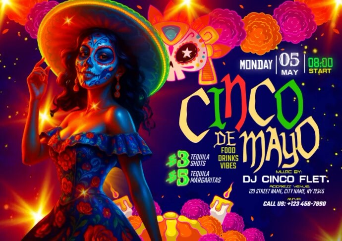 Plantilla de La Fiesta: Cinco de Mayo Celebration 2025 | PosterMyWall