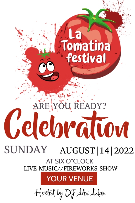 la tomatina festival Template | PosterMyWall