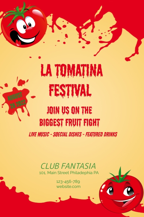 La Tomatina Festival Template | PosterMyWall