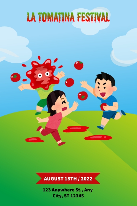 Plantilla de Del Cartel Del Festival de la Tomatina | PosterMyWall