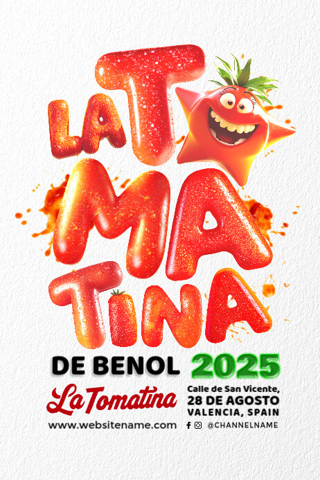 La Tomatina Festival Poster Template | PosterMyWall