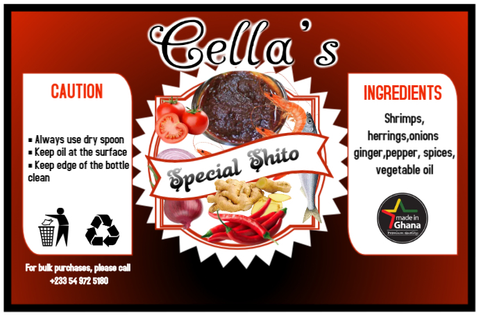 White Shito Sauce Label Labels Template | PosterMyWall