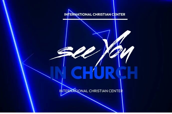 label neon church flyer Templat | PosterMyWall