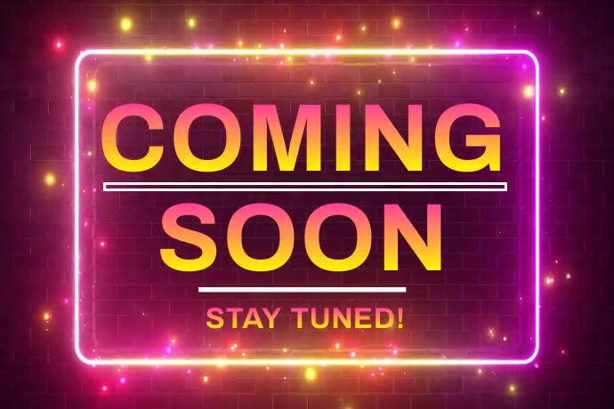label neon coming soon flyer Template | PosterMyWall