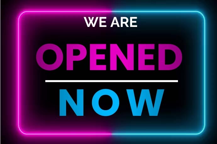 label open neon video flyer Template | PosterMyWall