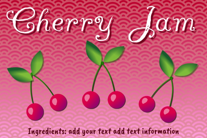 Copy of Label template for homemade cherry jam | PosterMyWall
