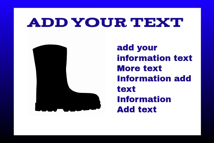 Copy of label with shoe - template | PosterMyWall