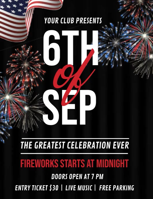 Copy of Labor day 6th of Sep celebration | PosterMyWall