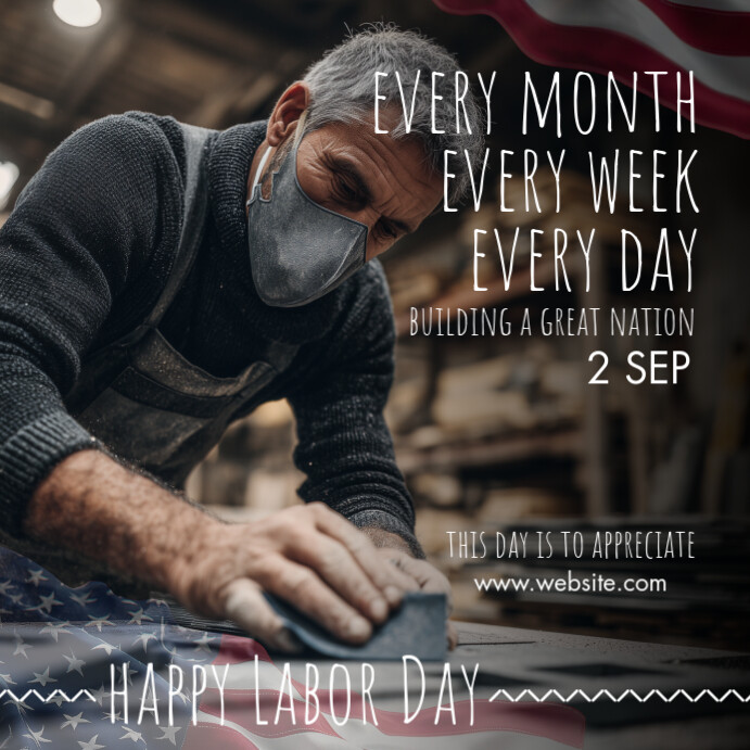 Labor Day America Post Template | PosterMyWall