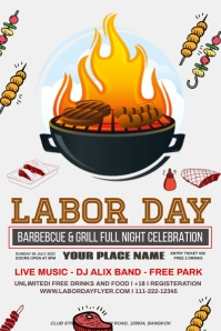 LABOR DAY BBQ POSTER Template | PosterMyWall