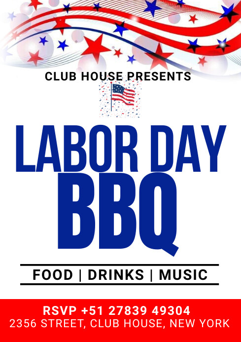 Labor day BBQ Template | PosterMyWall
