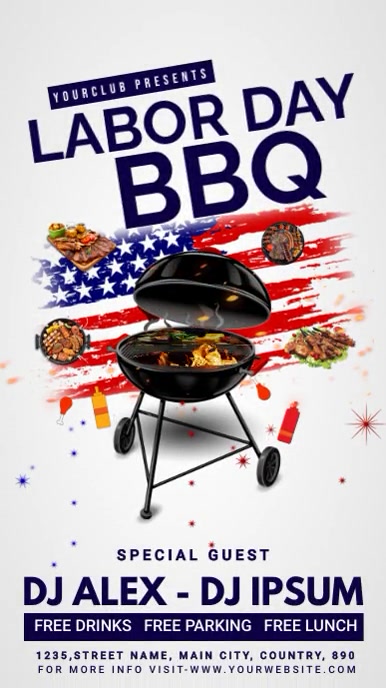 labor day bbq party Template | PosterMyWall