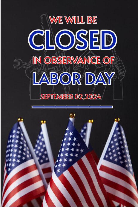 Labor Day business closed ad poster Template | PosterMyWall