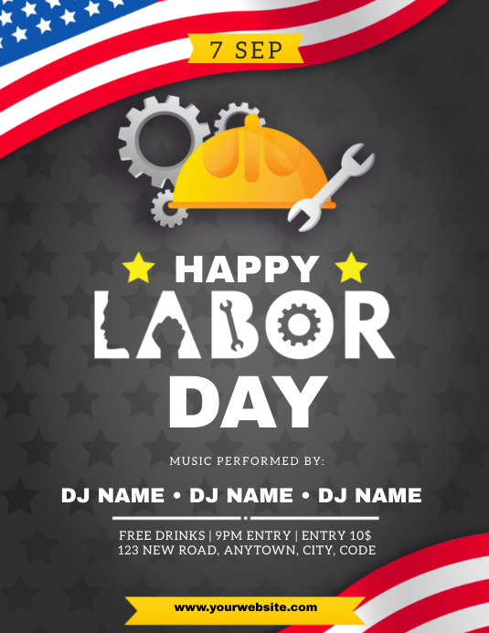 Labor Day Celebration Event Flyer Template | PosterMyWall