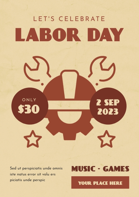 Labor Day Celebration Party Invitation Template | PosterMyWall