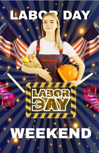 labor day clelebration flyer ad design Template | PosterMyWall