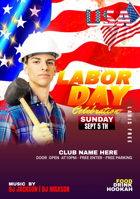 labor day clelebration flyer ad design Template | PosterMyWall