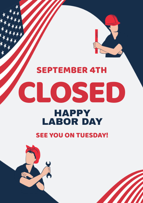 Copy of Labor Day Closed Notice Ads | PosterMyWall