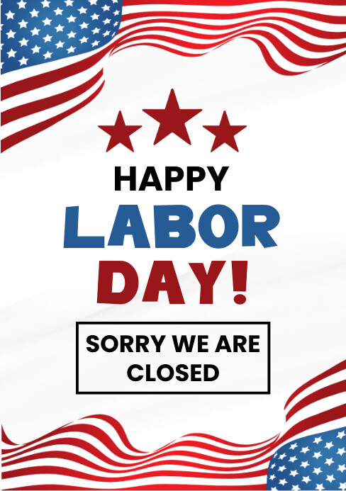 Labor Day Closed Notice Ads Template | PosterMyWall