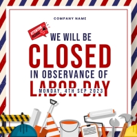 Labor Day Closing Noticed Template | PosterMyWall