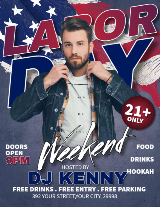 Labor Day Club Party Template | PosterMyWall