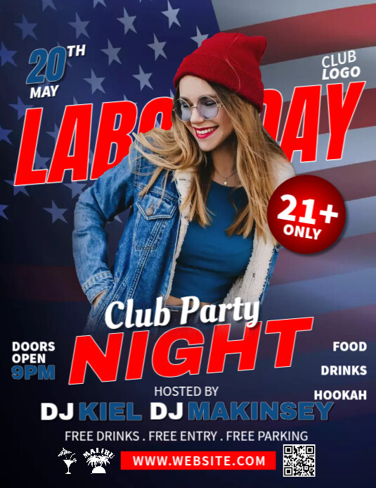 Labor Day Club Party Template | PosterMyWall