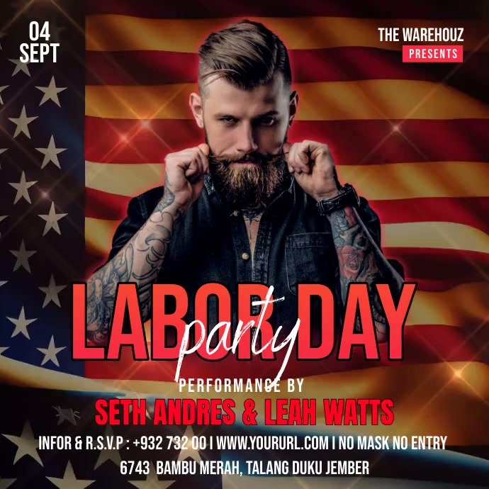 Copy of Labor Day Club Party Video Ads | PosterMyWall