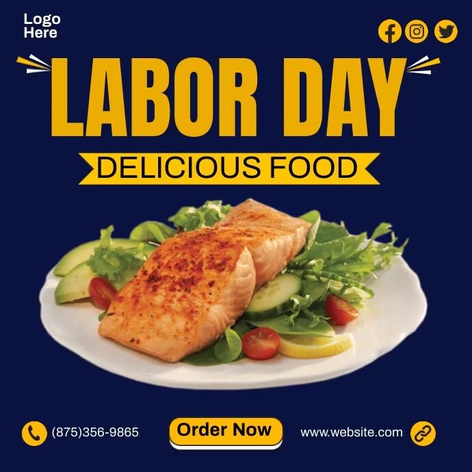 Labor Day Delicious Food Template | PosterMyWall