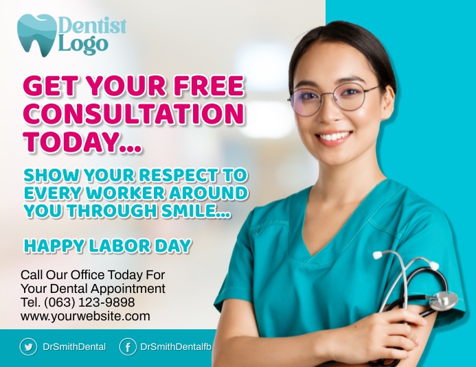 Labor Day Dentist Templat | PosterMyWall