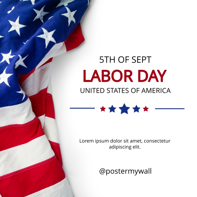 LABOR DAY Template | PosterMyWall