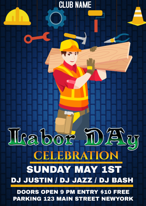 LABOR DAY Template | PosterMyWall