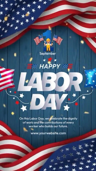 Labor Day Digital Display (9:16) Template | PosterMyWall