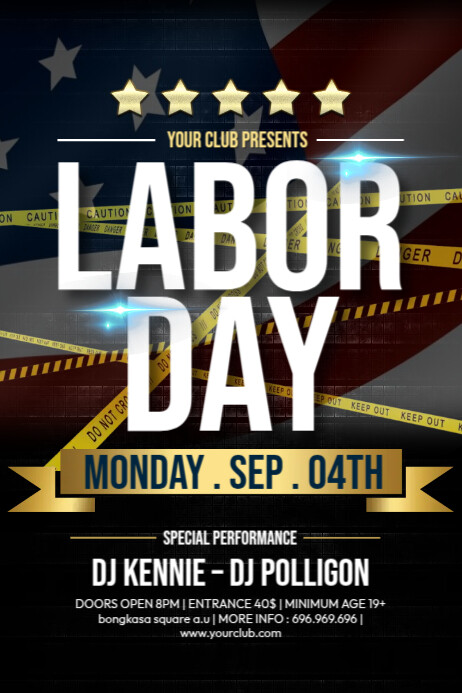 Labor Day Event Party Template | PosterMyWall