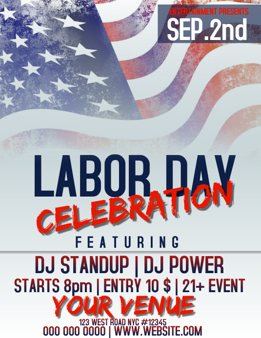 LABOR DAY FLYER Template | PosterMyWall