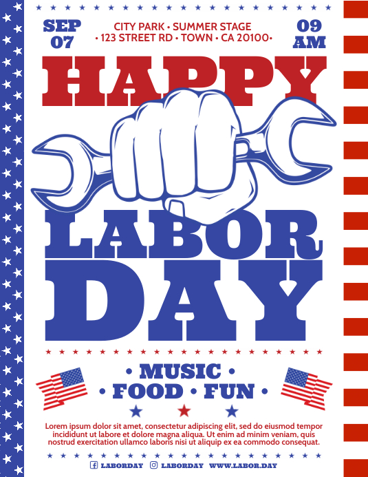 LABOR DAY FLYER Template | PosterMyWall