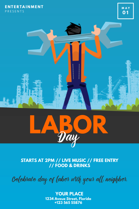 Labor Day Flyer Template | PosterMyWall
