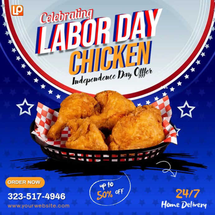 Modèle Labor Day Fried Chicken | PosterMyWall