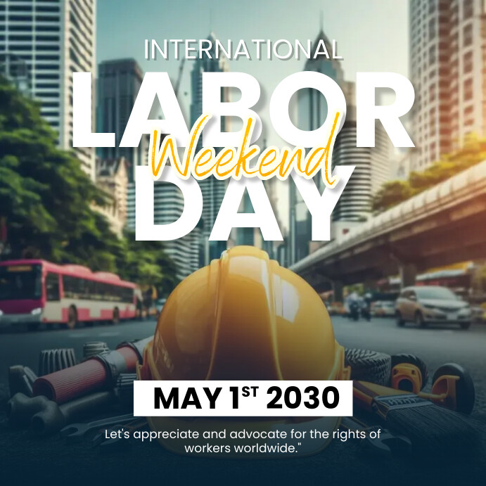 Labor Day Greeting Social Media Post template | PosterMyWall