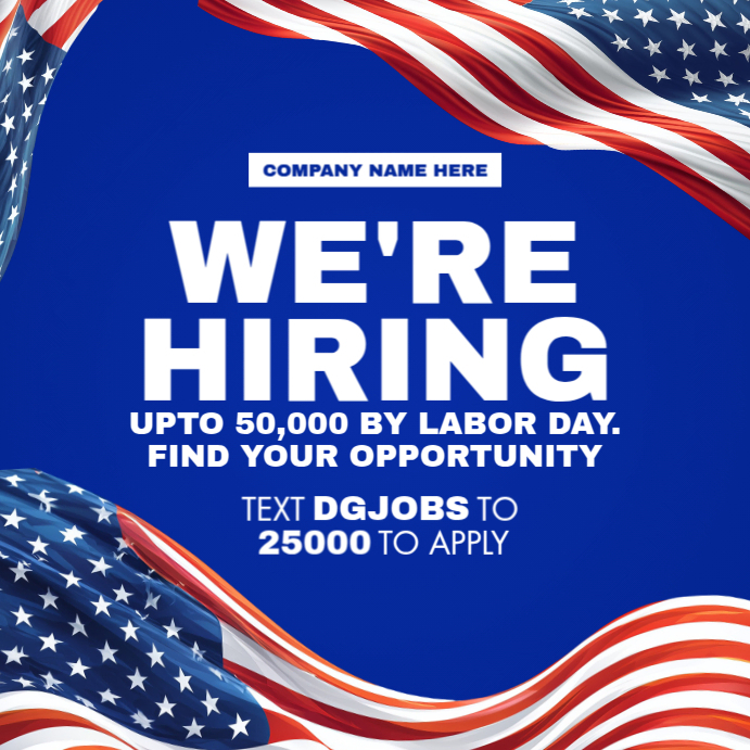 Labor Day Hiring Post Template | PosterMyWall