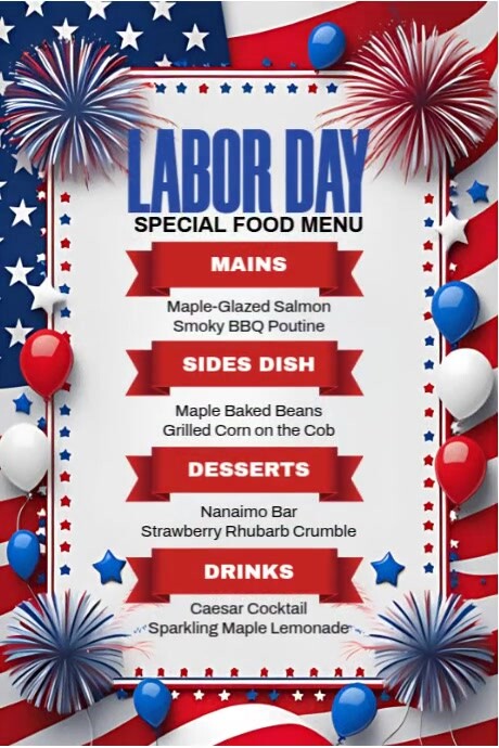 Labor Day Menu Modelo | PosterMyWall