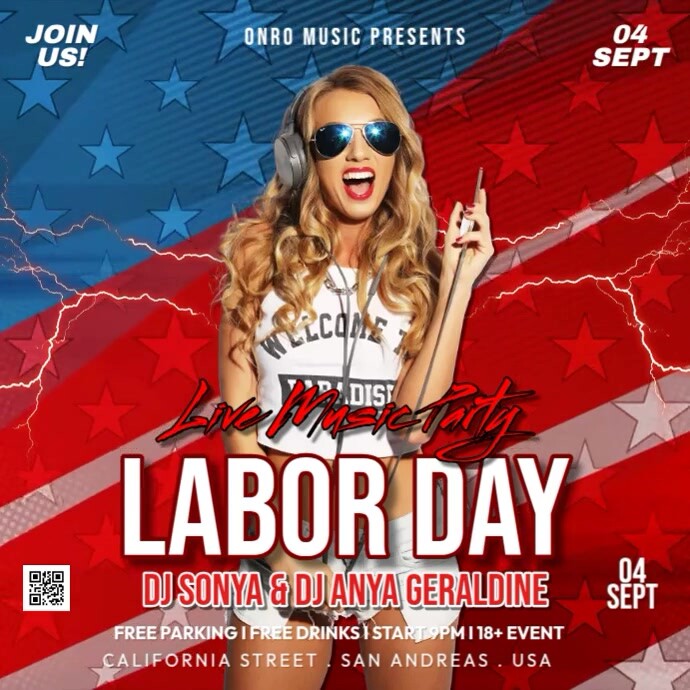 Plantilla de Labor Day Music Party Video | PosterMyWall