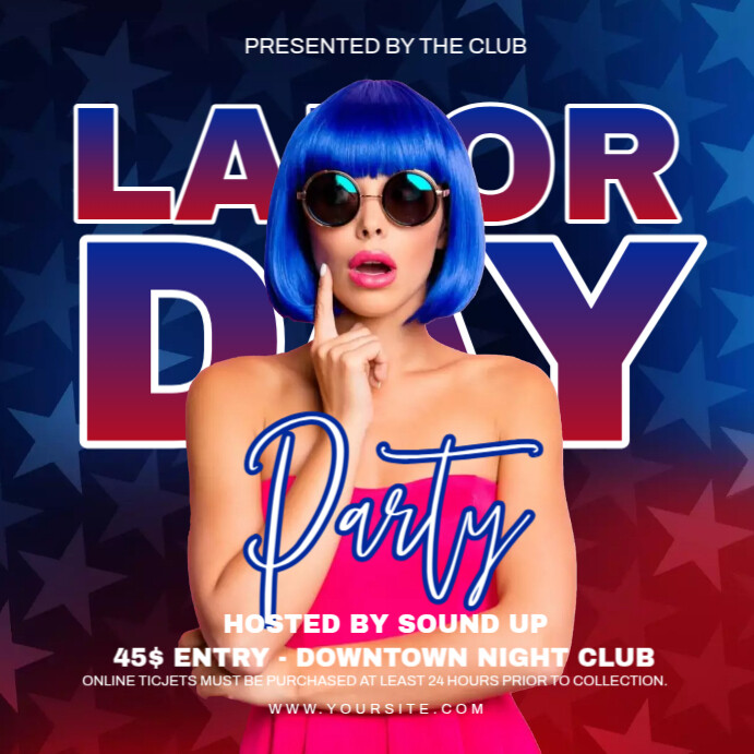 Labor Day Night Party Ads Template | PosterMyWall