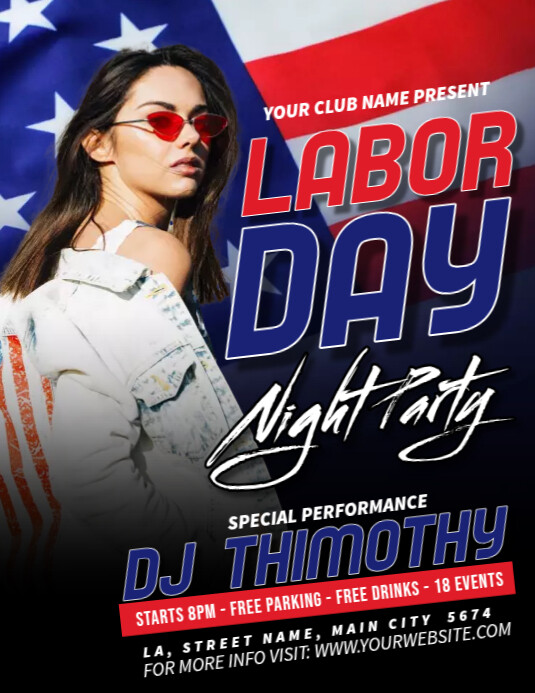 Labor Day Night Party Template | PosterMyWall