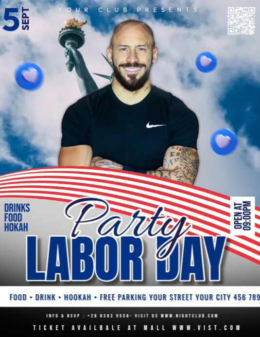 Labor Day Party Ads Template | PosterMyWall