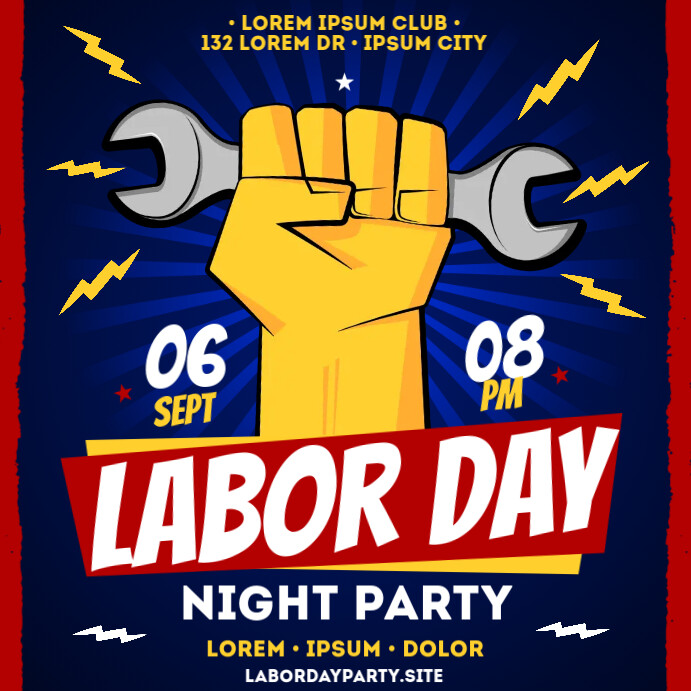 LABOR DAY PARTY BANNER Template | PosterMyWall