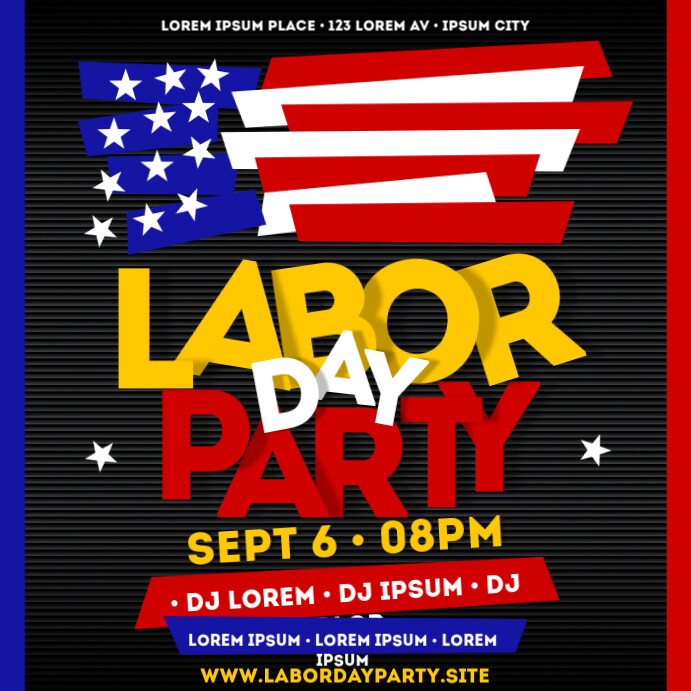 Modèle LABOR DAY PARTY BANNER | PosterMyWall